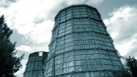 Plant Thermal Power Plant Working with p... | Stock Video | Pond5