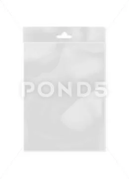 Plastic bag template for transparent mockup: Graphic #127336665
