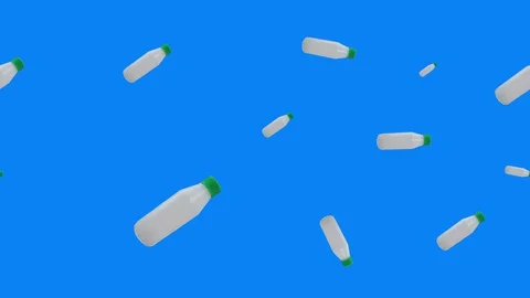 Plastic bottles animation, blue screen -... | Stock Video | Pond5