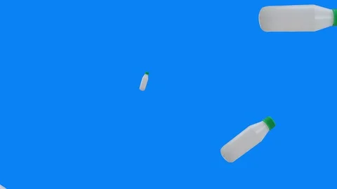 Plastic bottles animation, blue screen -... | Stock Video | Pond5