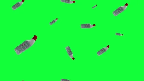 Plastic bottles animation, on green scre... | Stock Video | Pond5