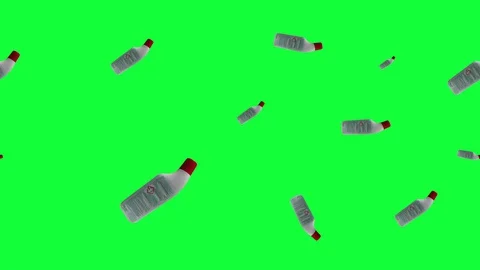 Plastic bottles animation, on green scre... | Stock Video | Pond5