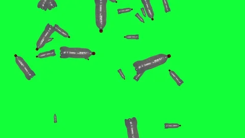 Plastic bottles animation, on green scre... | Stock Video | Pond5