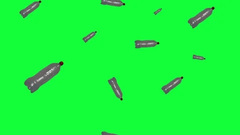 Plastic bottles animation, on green scre... | Stock Video | Pond5