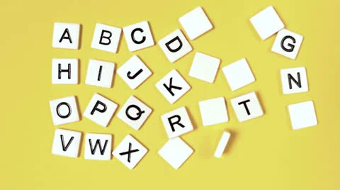Plastic letters bouncing and showing alp... | Stock Video | Pond5