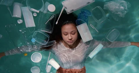 Plastic packaging contamination. Cinemat... | Stock Video | Pond5