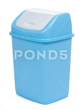 Plastic waste bin isolated on white background Stock Image #163227596