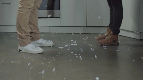 Plate breaking into small pieces in dome... | Stock Video | Pond5