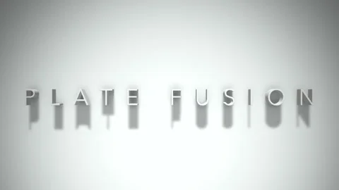 plate fusion 3D title animation white te... | Stock Video | Pond5