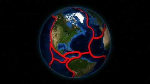 Plate Tectonics Ring of Fire Simulation ... | Stock Video | Pond5