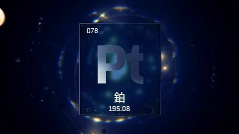 Platinum as Element 78 of the Periodic T... | Stock Video | Pond5
