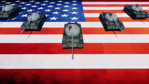 A platoon of military armored tanks adva... | Stock Video | Pond5