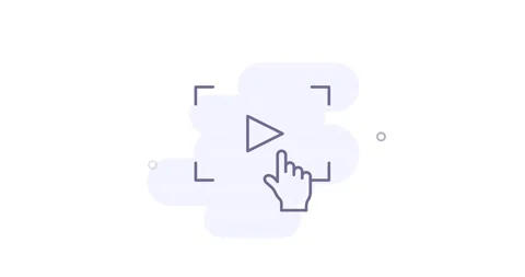 play button animated outline icon | Stock Video | Pond5