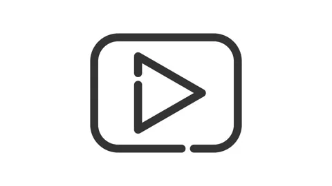 Play Button on white background, animate... | Stock Video | Pond5