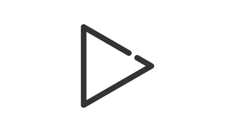 Play Button on white background, animate... | Stock Video | Pond5