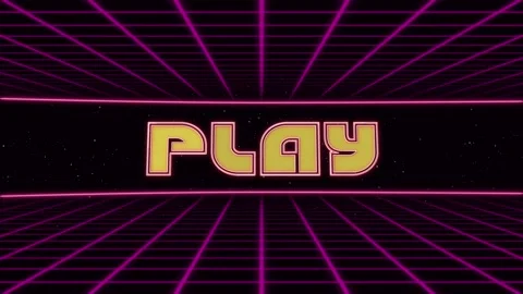 Play Title Animated Retro Futuristic 80s... | Stock Video | Pond5