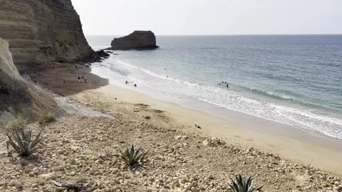 Playa El Morro at El Morro limestone mou... | Stock Video | Pond5