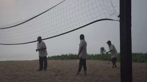 Player Miss The Ball In A Beach Volleyba... | Stock Video | Pond5