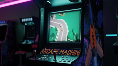 Arcade Machine Cartoon Stock Video Footage | Royalty Free Arcade ...