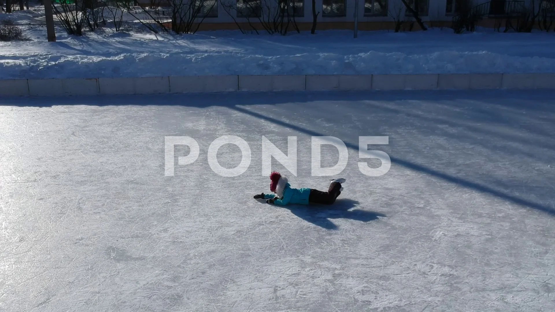 Empty Outdoor Ice Skating Rink