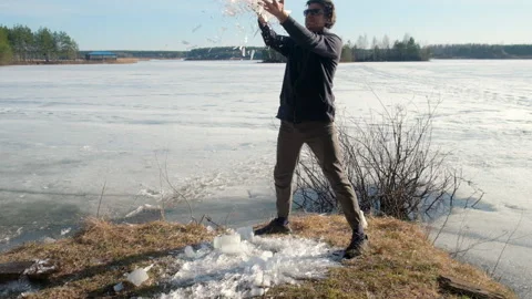 Breaking Ice Blocks Stock Footage ~ Royalty Free Stock Videos | Pond5