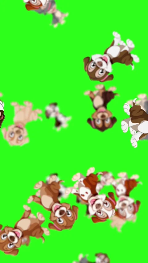 Playful Puppies Falling on a Vibrant Gre... | Stock Video | Pond5