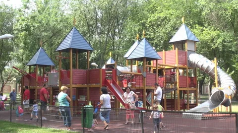 Playground Full Children Stock Videos – Royalty-Free HD & 4K Videos | Pond5