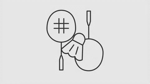 Playing badminton linear animation | Stock Video | Pond5