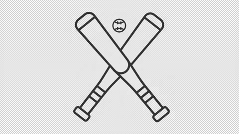 Playing baseball linear animation | Stock Video | Pond5