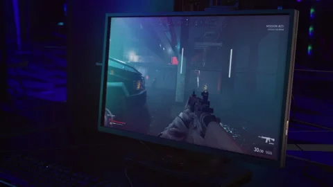 Playing the bomb defuse mission in the m... | Stock Video | Pond5