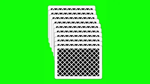 Playing Cards on Green Screen Animation.... | Stock Video | Pond5