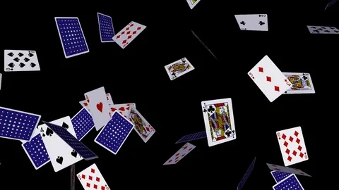 Playing Cards Flying Cards Stock Video Footage | Royalty Free Playing ...