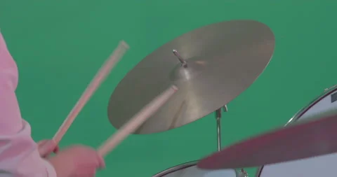 Playing drums - Green Screen - 4K | Stock Video | Pond5