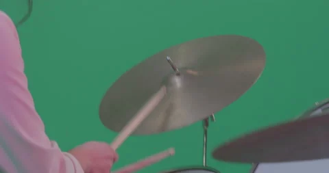 Playing drums - Green Screen - 4K | Stock Video | Pond5