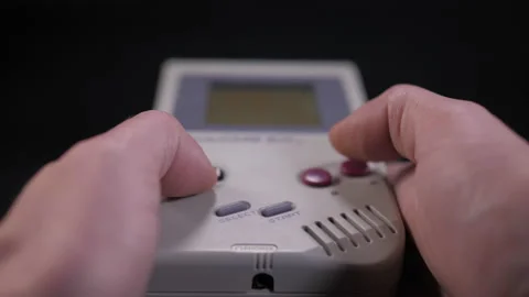 playing with original nintendo game boy ... | Stock Video | Pond5