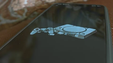 PlayStation game machine themed graphic ... | Stock Video | Pond5