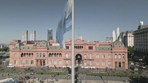 Plaza de Mayo, SLOW RISER from Casa Rosa... | Stock Video | Pond5