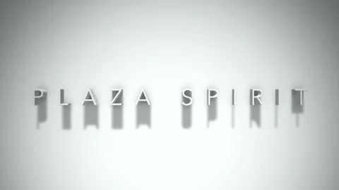 plaza spirit 3D title animation white te... | Stock Video | Pond5