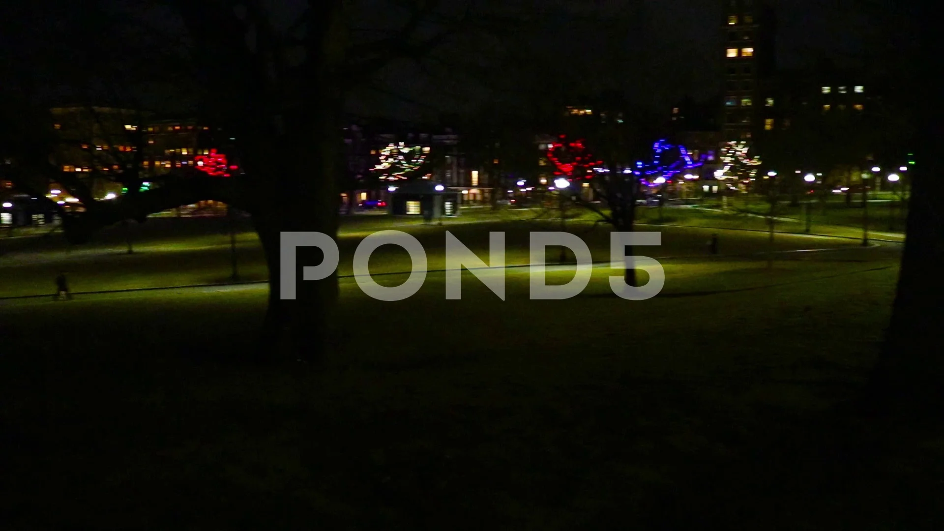 Boston At Night Winter