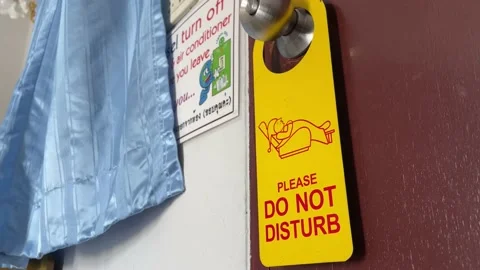 PLEASE DO NOT DISTURB and make up room c... | Stock Video | Pond5