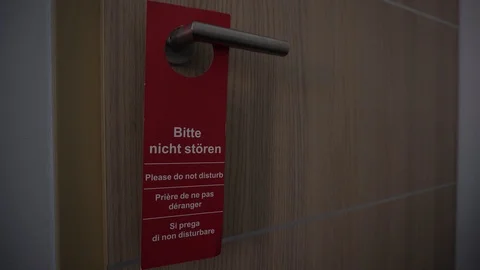 Please Do Not Disturb Sign On Hotel Room... | Stock Video | Pond5