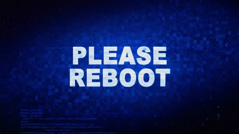 Please Reboot Text Digital Noise Twitch ... | Stock Video | Pond5