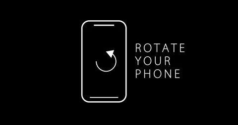 Please rotate your mobile horizontal to ... | Stock Video | Pond5