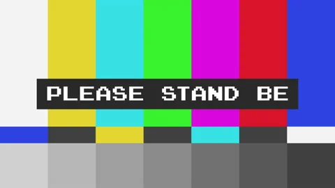 please stand by - Tv screen witch glitch... | Stock Video | Pond5