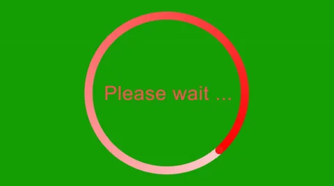 "Please wait" loading bar -green screen... | Stock Video | Pond5