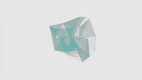 Plexus Box, Blue Abstract 3D Technology ... | Stock Video | Pond5