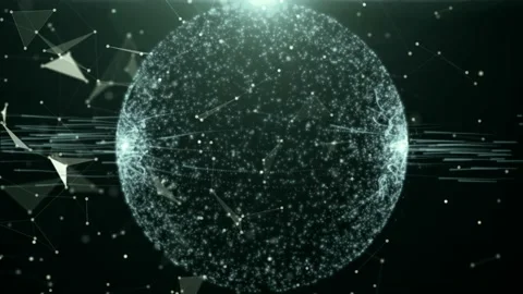 Plexus Globe Sphere HUD Abstract Backgro... | Stock Video | Pond5