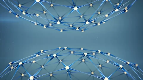 Plexus network structure with glowing no... | Stock Video | Pond5