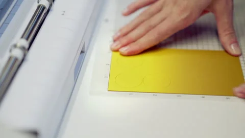 plotter printer machine cut paper shapes... | Stock Video | Pond5