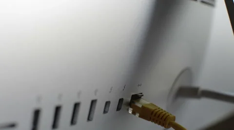 Plug In Ethernet Cable Stock Footage ~ Royalty Free Stock Videos | Pond5